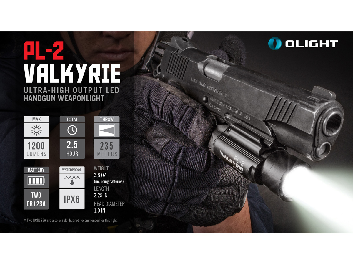Olight PL-2 Valkyrie LED Weapon Light | 1200 Lumen