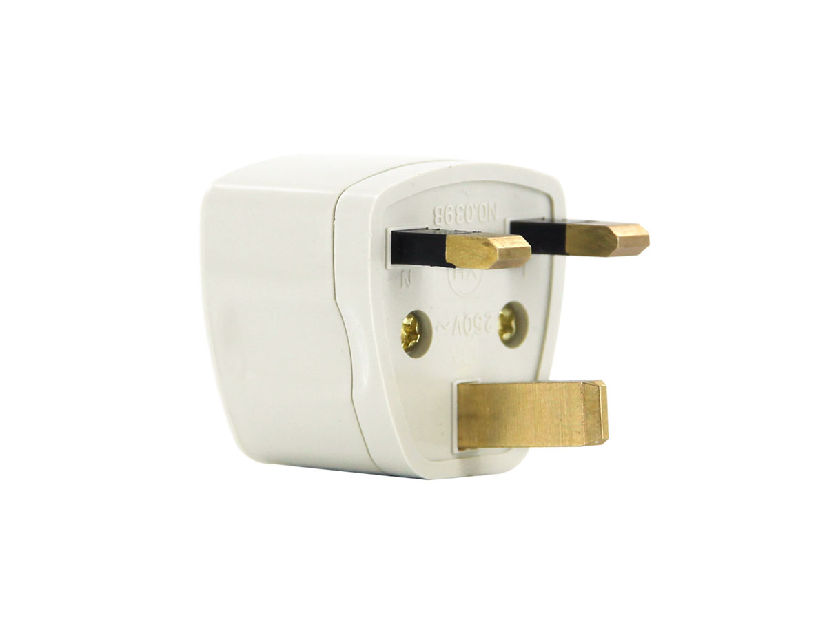 UK Plug Adapter Grounded Type G SS414 - Black or White